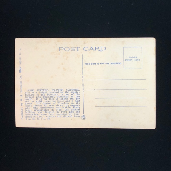 Vintage | Office | Vintage Us Capital Washington Dc Postcard Art | Poshmark